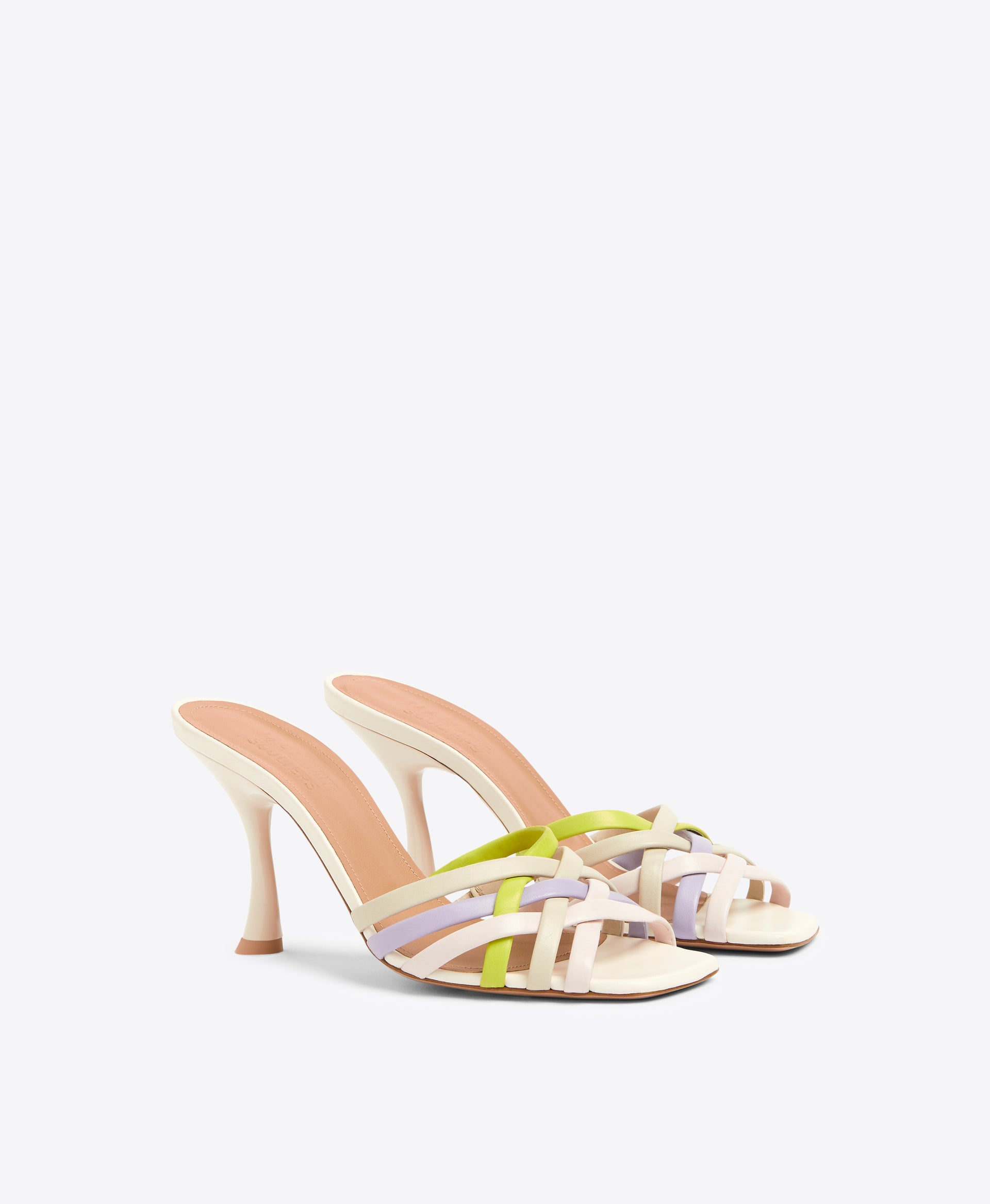 West 90 Pastel Multicolour Leather Sandals | Malone Souliers